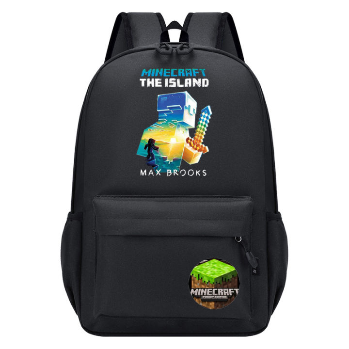 Minecraft backpack popular game school bag sandbox construction game ...