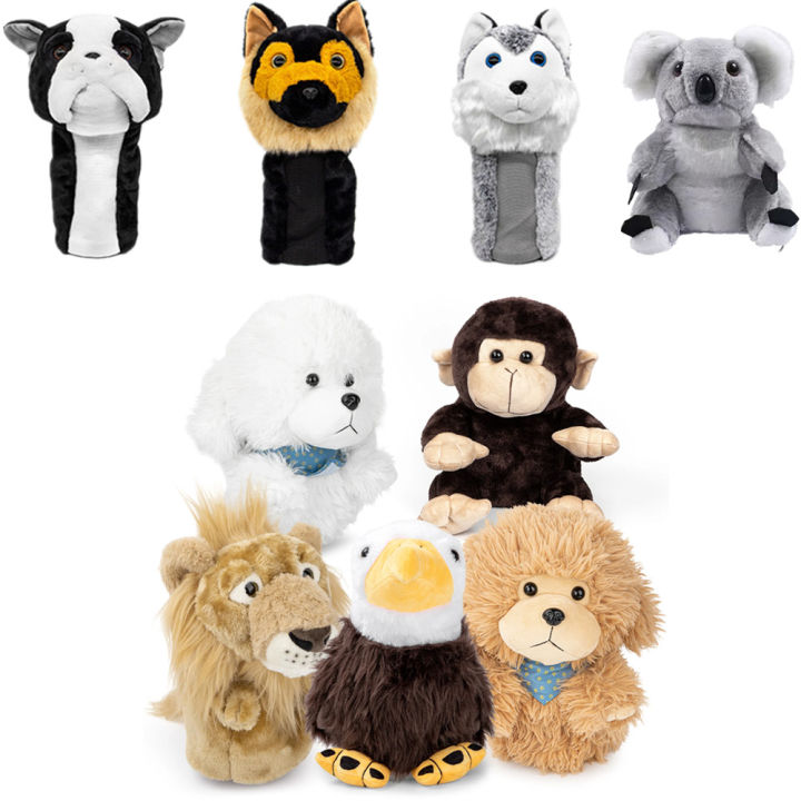 Animal Soft Plush Golf Head Cover Fit Golf Club Driver 1# Head Protect ...