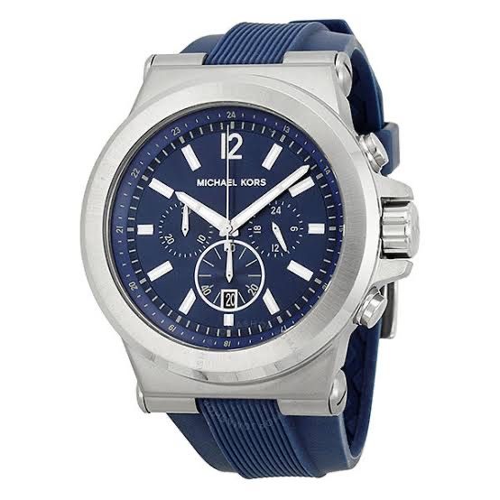 MK Michael Kors Dylan Blue Dial Blue Rubber Men's Watch MK8303 | Lazada PH