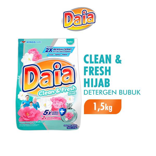 DAIA Detergen Bubuk Clean & Fresh Hijab 1,5 kg | Lazada Indonesia