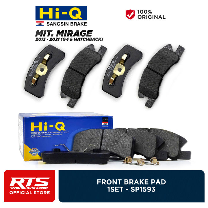 Hi-Q Front Brake Pads Set for Mitsubishi Mirage G4 - Hatchback 2013 ...