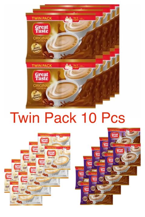 Great Taste White Coffee I CHOCO I ORIGINAL 10 TWIN PACKS | Lazada PH