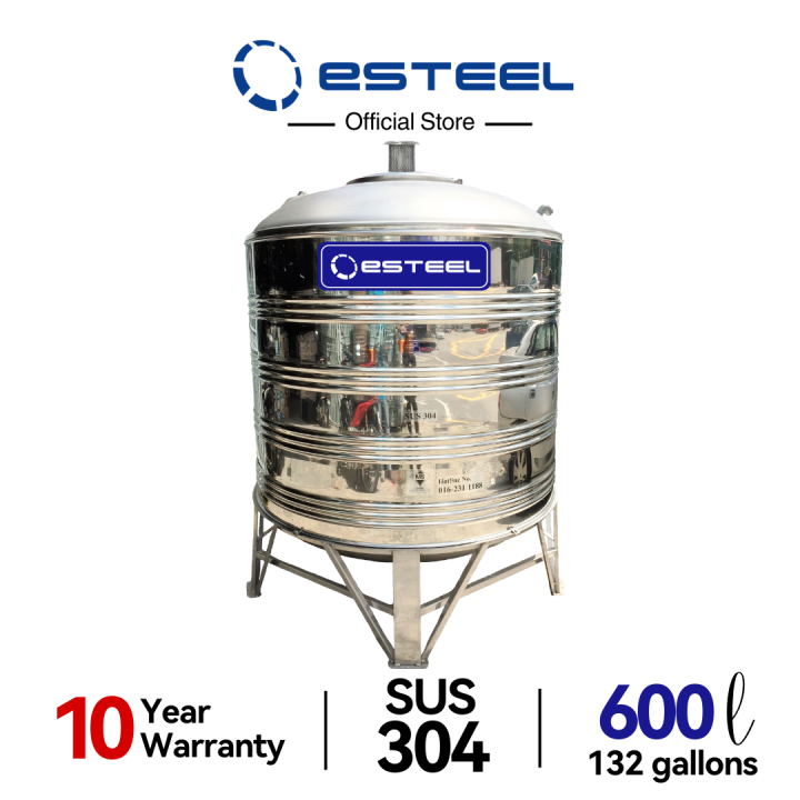 eSteel 600L / 132 Gallons Stainless Steel Water Storage Tank / Tangki ...