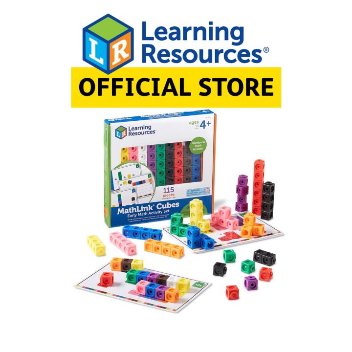 LEARNING RESOURCES MathLink Cubes Early Math Activity Set- Age 4-10 ...