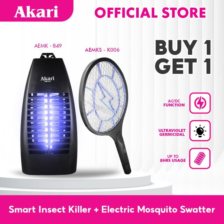 Akari Smart Insect Killer AEMK 849 Electric Mosquito Swatter AEMK K006 for Outdoor and Indoor Use Best remedy for Pesky Insect Low Power Consumption Insect Killer Lazada Lazada PH