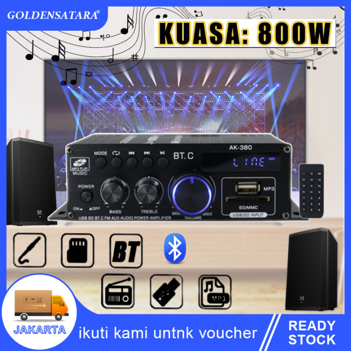 AK380 / AK370 / AK170 800W 12V Hifi Power Amplifier Daya Audio Karaoke ...