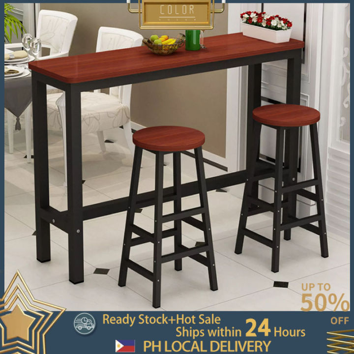 120*40*100CM Bar Table with 2 Chairs Set bar Table and Chair Set ...