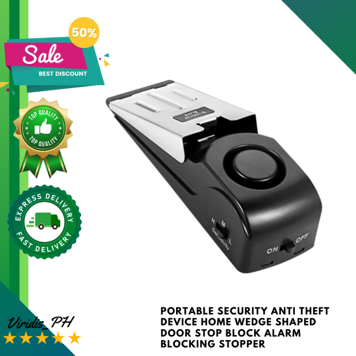 Portable Security Anti Theft device Home Wedge Shaped Door Stop Block ...