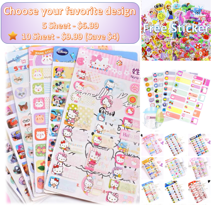 Handwritten Waterproof Self -Adhesive Name Sticker Label Name Tape DIY ...