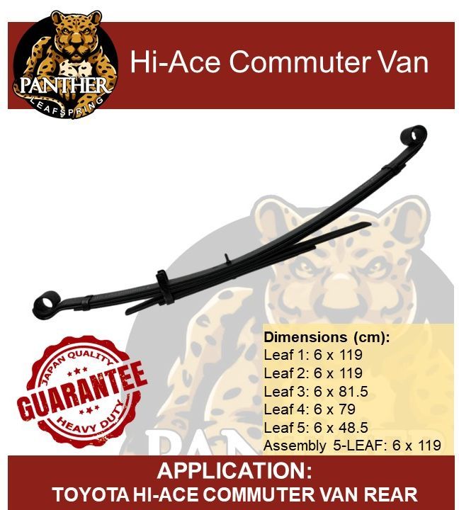 Molye / Leaf Spring for Toyota Hi-Ace Commuter Van Rear (1995-2005 ...