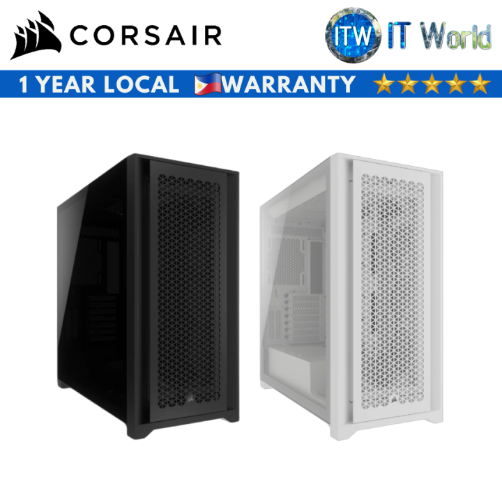 Corsair 5000D CORE AIRFLOW Mid-Tower Tempered Glass ATX PC Case (Black ...