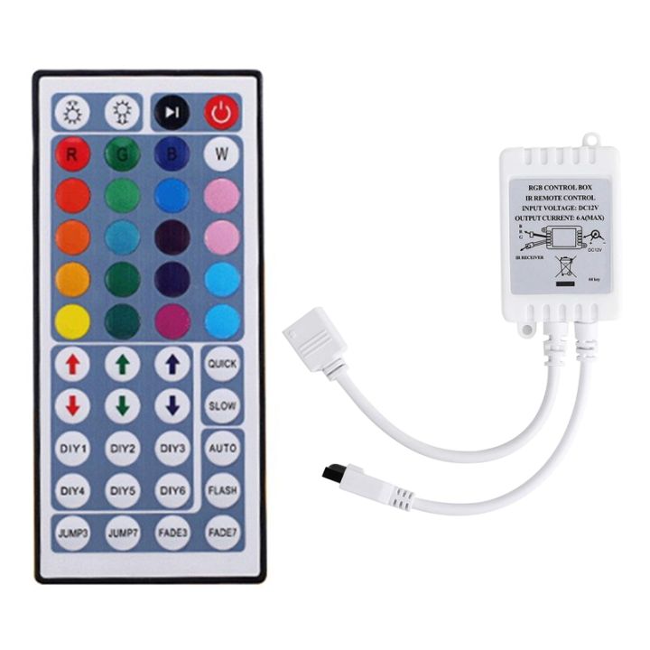 LED Controller+44 Keys Remote Control Control Box IR Light Strip ...