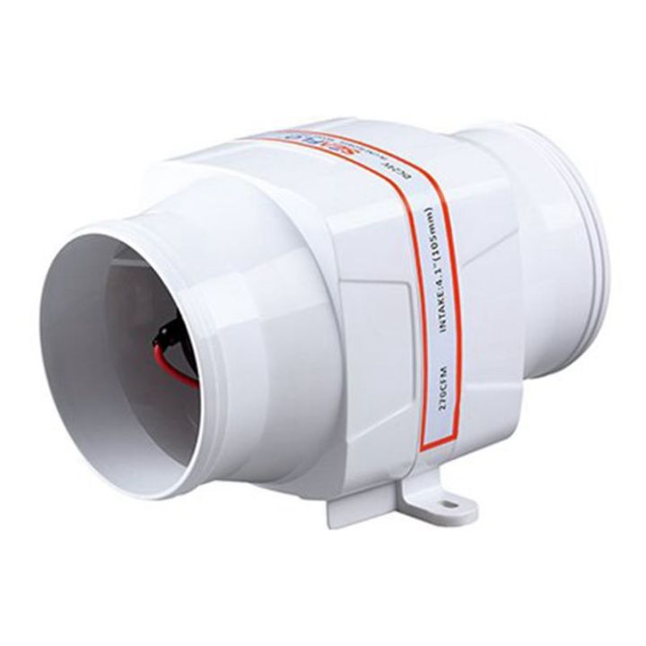 SEAFLO 4" In-Line Marine Bilge Air Blower 12V 270 CFM Quiet Boat White ...