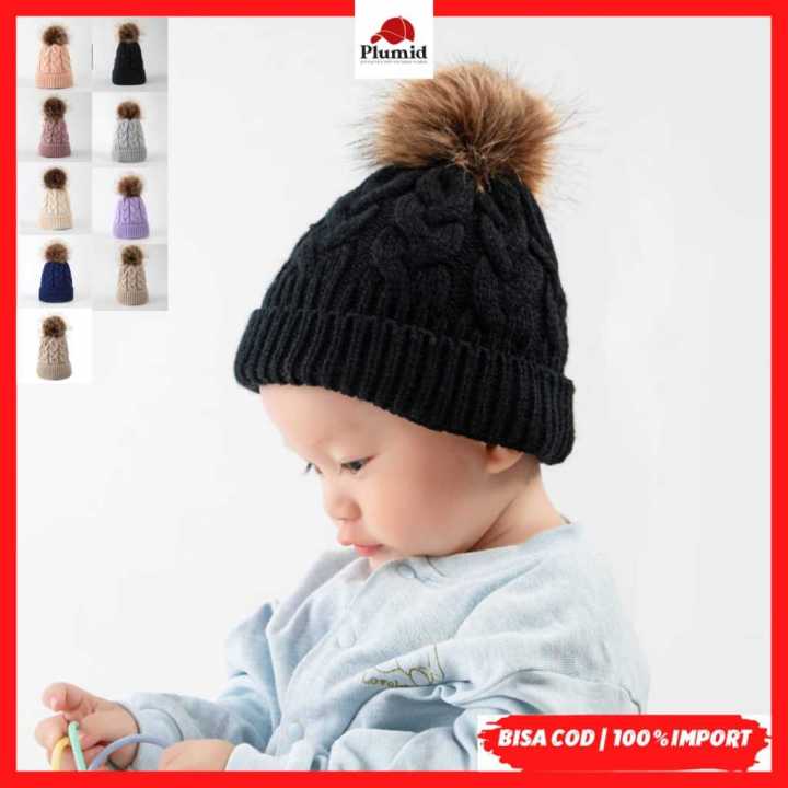 PLUMID - Topi kupluk anak 1 - 3 tahun bahan rajut kupluk bayi pom pom ... PLUMID - Topi kupluk anak 1 - 3 tahun bahan rajut kupluk bayi pom pom ...