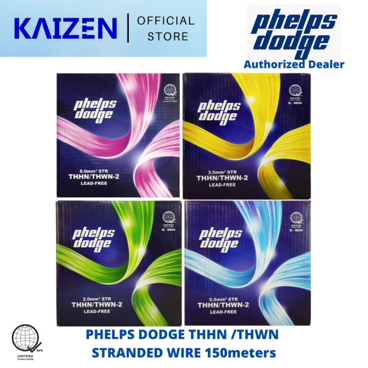 Phelps Dodge THHN/THWN 14/7 2.0mm, 12/7 3.5mm, 10/7 5.5mm, 8/7 8.0mm ...