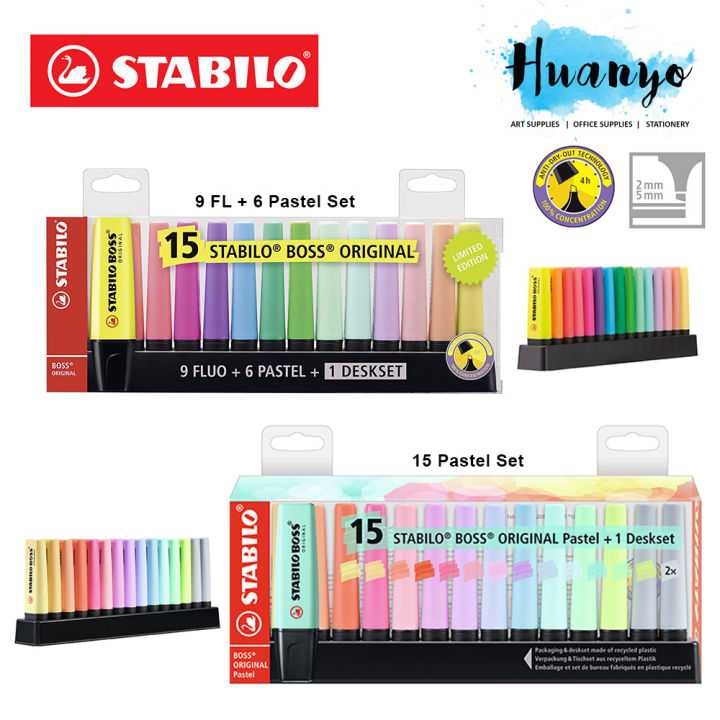 [Limited Edition] Stabilo Boss Original Fluorescent & Pastel Colour ...