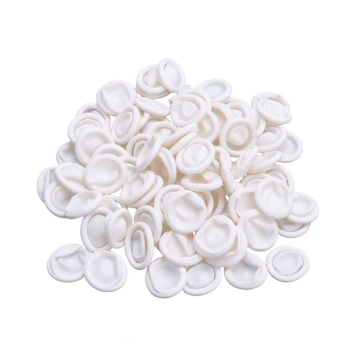 Pack Of 100 Disposable Latex Finger Cots For Dust Protections And ...
