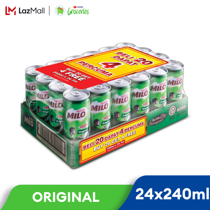 NESTLÉ MILO® ORIGINAL CAN 240ml X 24 | Lazada
