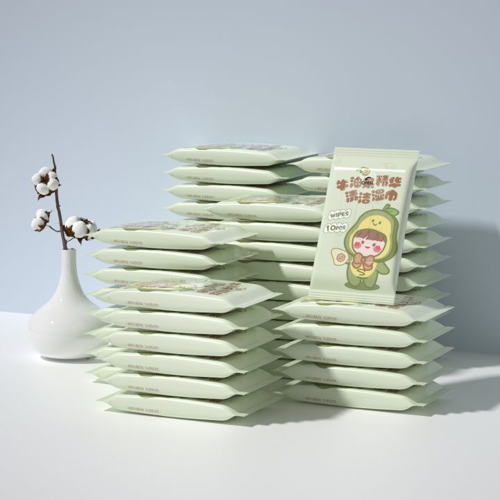 10pcs/Pack Baby Hand And Mouth Wet Wipes Pure Water Wipes Individual ...