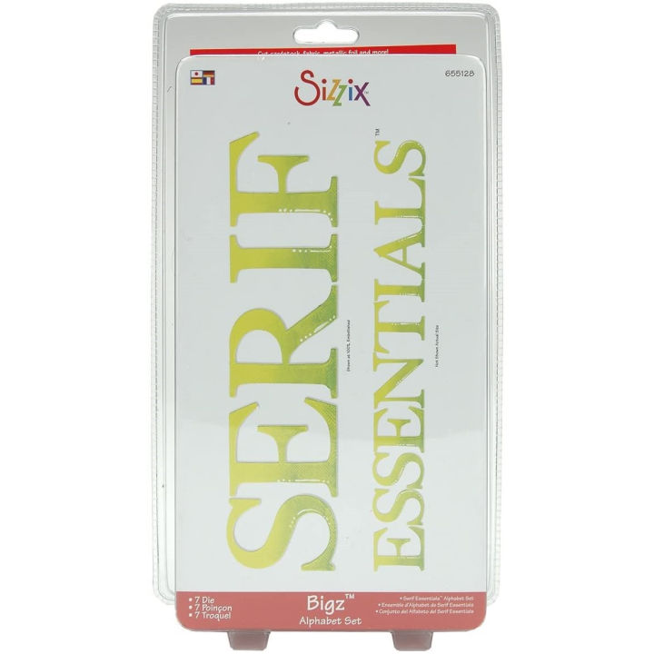 Sizzix Bigz Alphabet Set 7 Dies - Serif Essentials | Lazada