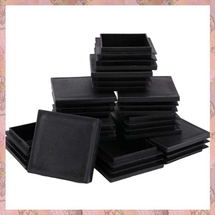 (XRAU) 50mm x 50mm Plastic Square End Blind Plugs Cap Pipe Inserts ...