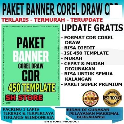 Paket Template Desain Spanduk / Banner Design Siap Edit Format CDR ...