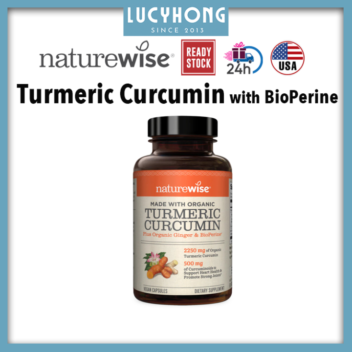 NatureWise Turmeric Curcumin 2250mg | 95% Curcuminoids & BioPerine ...
