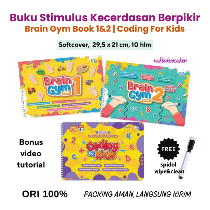 Buku Anak Brain Gym Book 1 Brain Gym Book 2 Coding for Kids | Lazada Indonesia