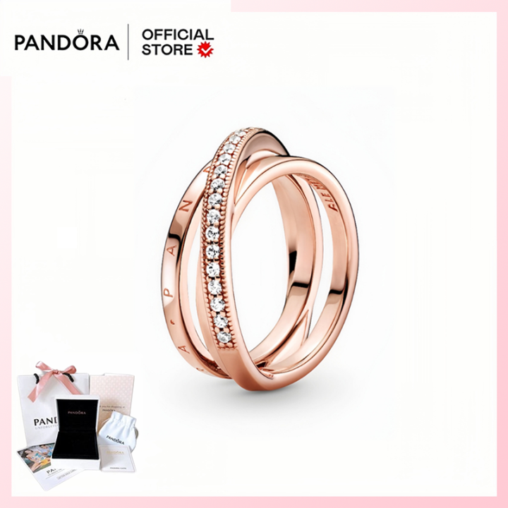 Pandora Crossover Pavé Triple Band Ring JZ1004 | Lazada PH