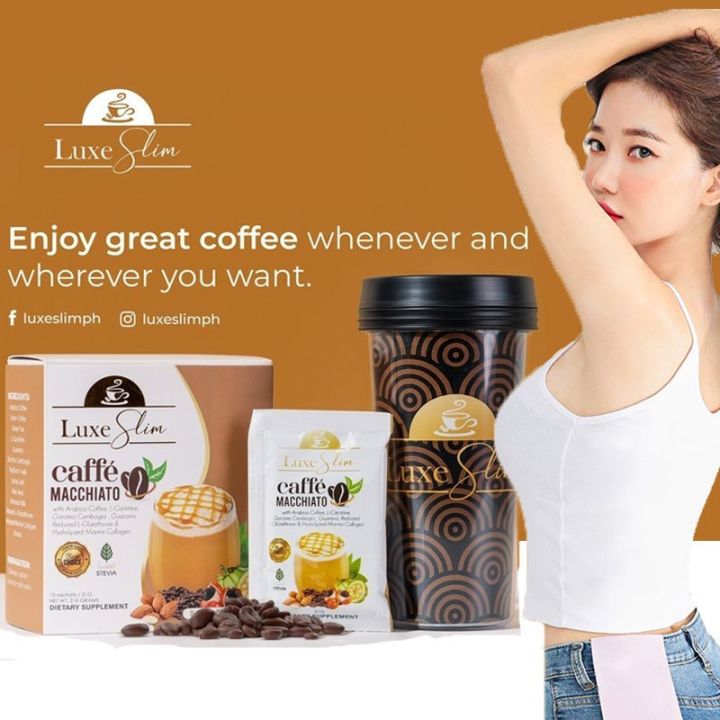 Luxe Slim Coffee Macchiato Beauty Juice Slimming Collagen Drinks 10 ...