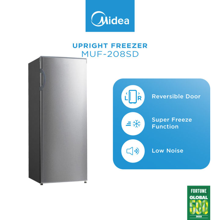Midea 188L Upright Freezer Refrigerator 1 Door/Peti Ais Beku 1 Pintu ...