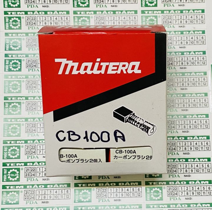 CHỔI THAN CB 100A # SỊN ( dùng cho máy ĐỤC BT MKT 0810-0835-0840 ...