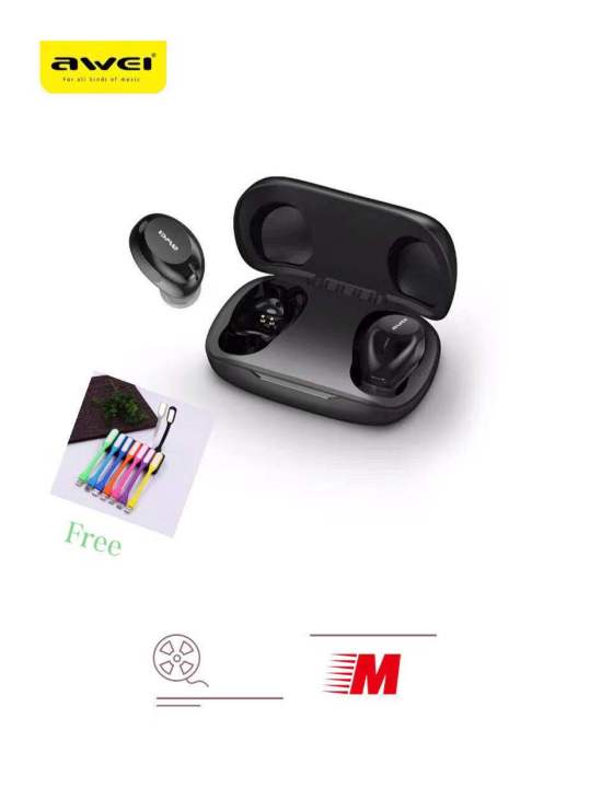 Awei T20 true wireless sport earbuds with charging case | Lazada PH