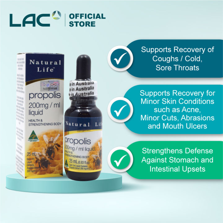 [Expiry Sep 2026] NATURAL LIFE Propolis Liquid (200mg/ml) (25ml) | Lazada