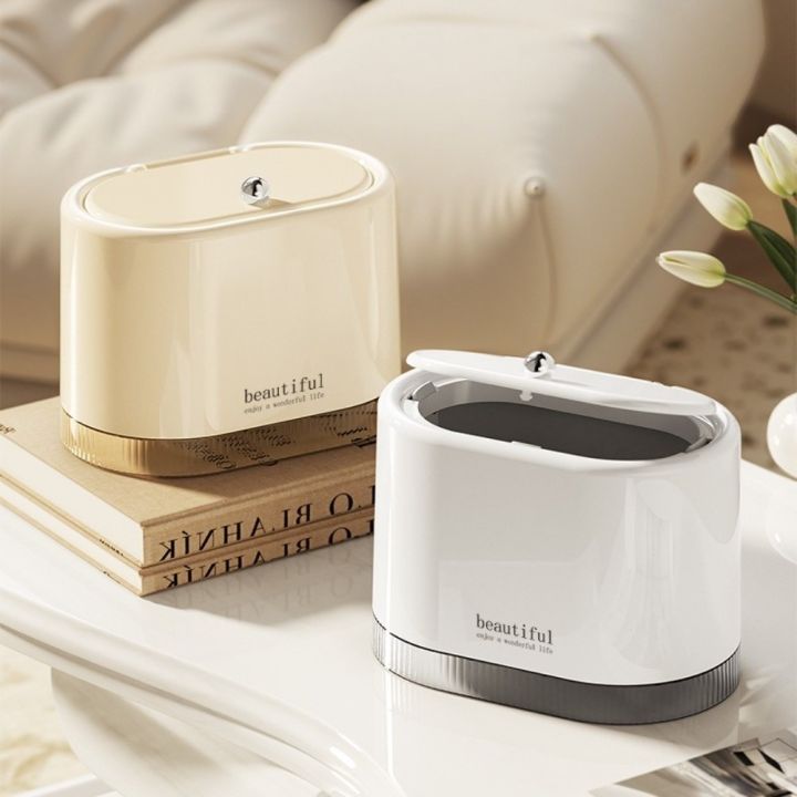 ROB TOY แบบกด ถังขยะตั้งโต๊ะ ป้องกันฝุ่น ความจุขนาดใหญ่ กล่องเก็บของ ...