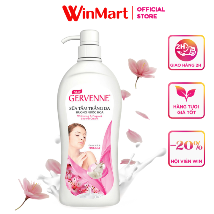 [Siêu thị WinMart] -Sữa tắm Gervenne trắng da tinh chất sữa dê 900g ...