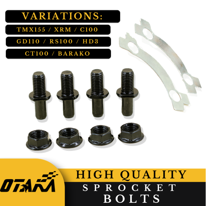 OTAKA Sprocket Bolt Set for TMX155/XRM/C100/GD110/RS100/HD3/CT100 ...