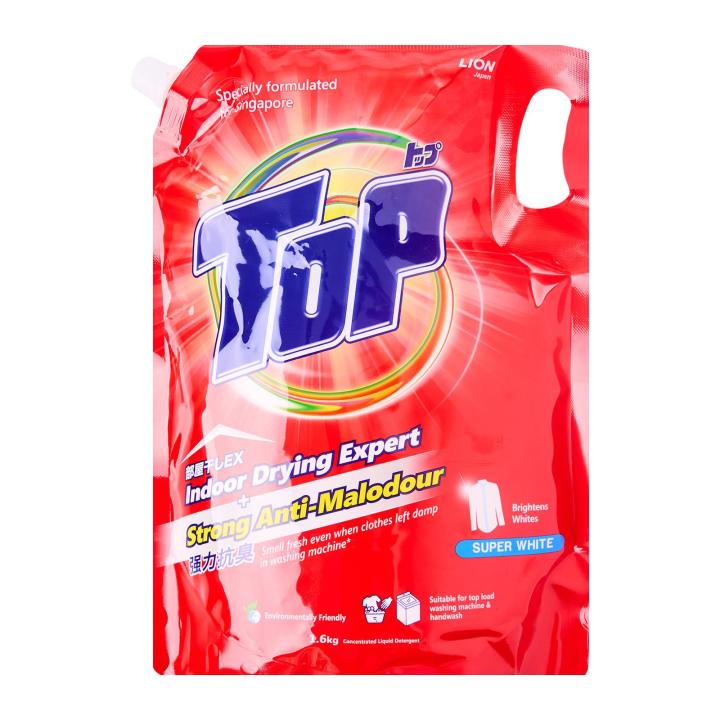 Top Super White Concentrated Liquid Detergent Refill 1.6KG | Lazada ...