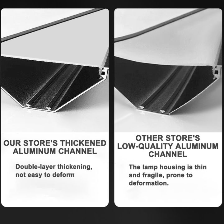 Aluminum Ceiling Trim Molding with LED Diffuser Channel LED Strip ...