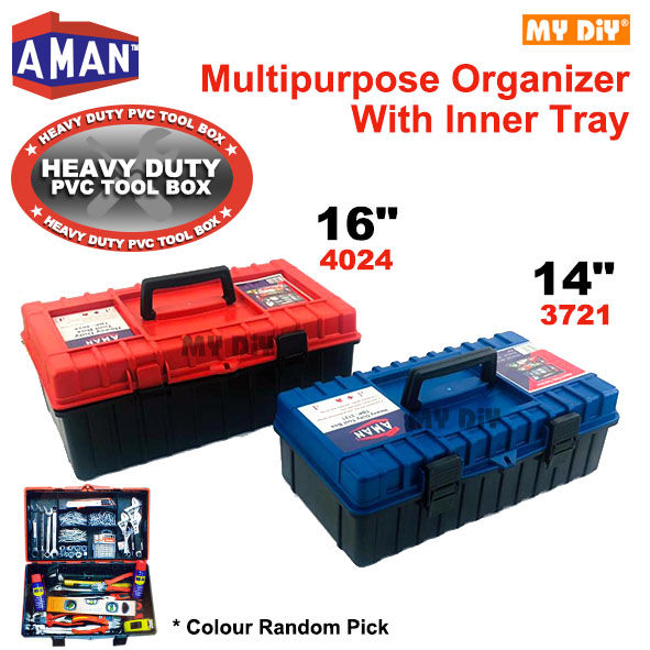 Aman Pvc Plastic Tool Box 14 Inch 16 Inch | Lazada Singapore