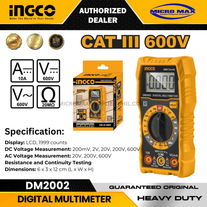 INGCO (DM2002) Digital Multimeter | Lazada PH