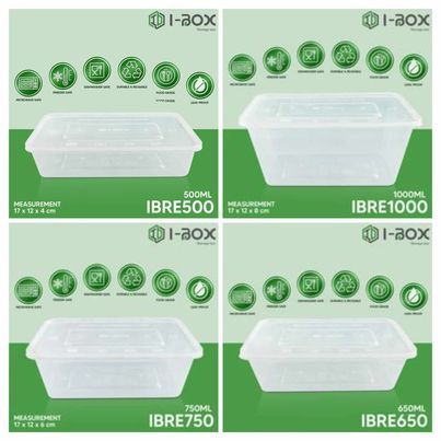 I-Box Rectangular Microwaveable Container (RE500/RE650/RE750/RE1000) 5s ...