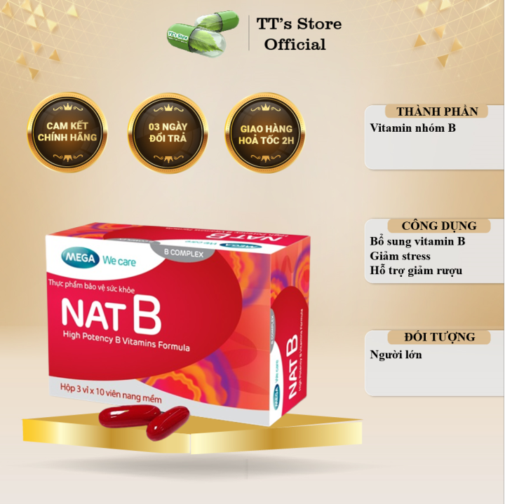 NAT B Mega We care (H/30 viên) [natb, nat b] | Lazada.vn