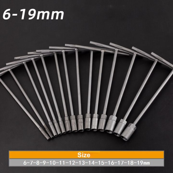 1pcs Chrome Vanadium T Type 6mm~19mm T-bar socket spanner Hex socket ...
