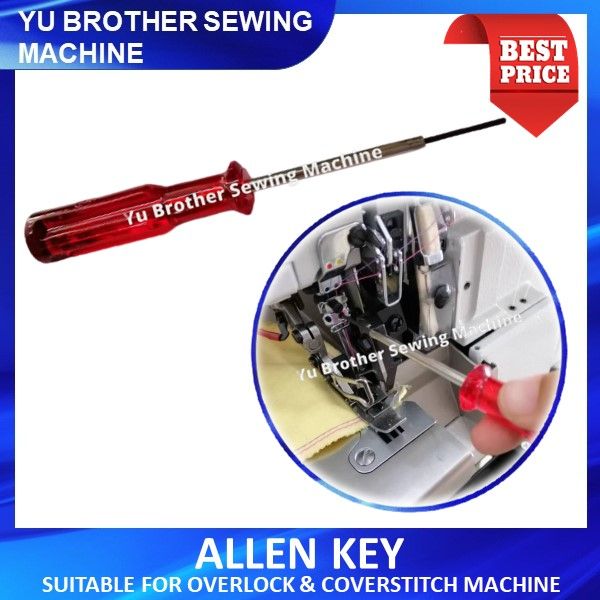 Allen Key / Pemutar Skru Kunci Mesin Jahit Tepi Overlock Industrial ...