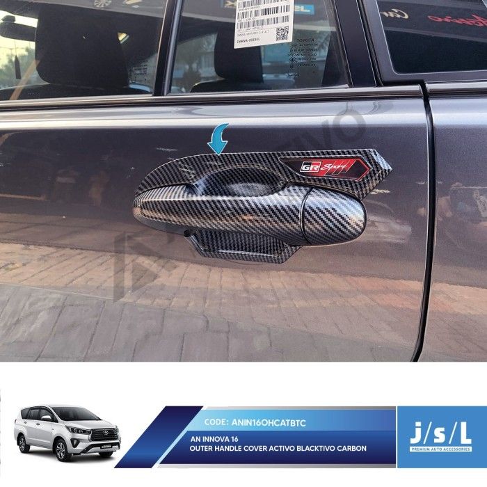 All New Innova Outer Handle Cover Activo Blacktivo Carbon JSL | Lazada Indonesia