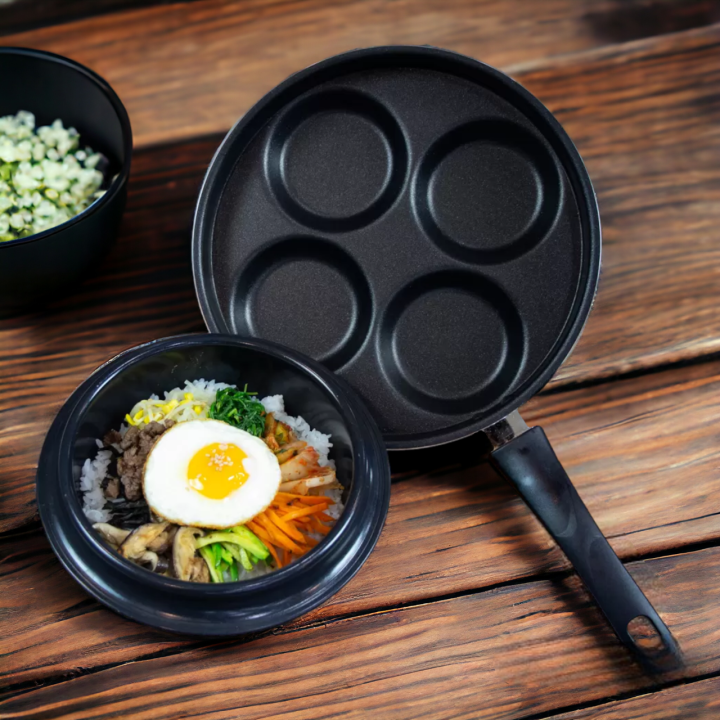 Kaisa Villa 25cm 4 Hole Nonstick Frying Pan For Egg Ham Pan Cake ...