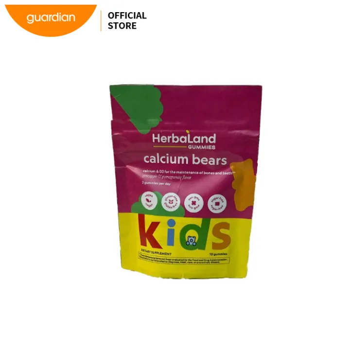 Herbaland Gummies Kids Calcium Bears + D3 30S | Lazada