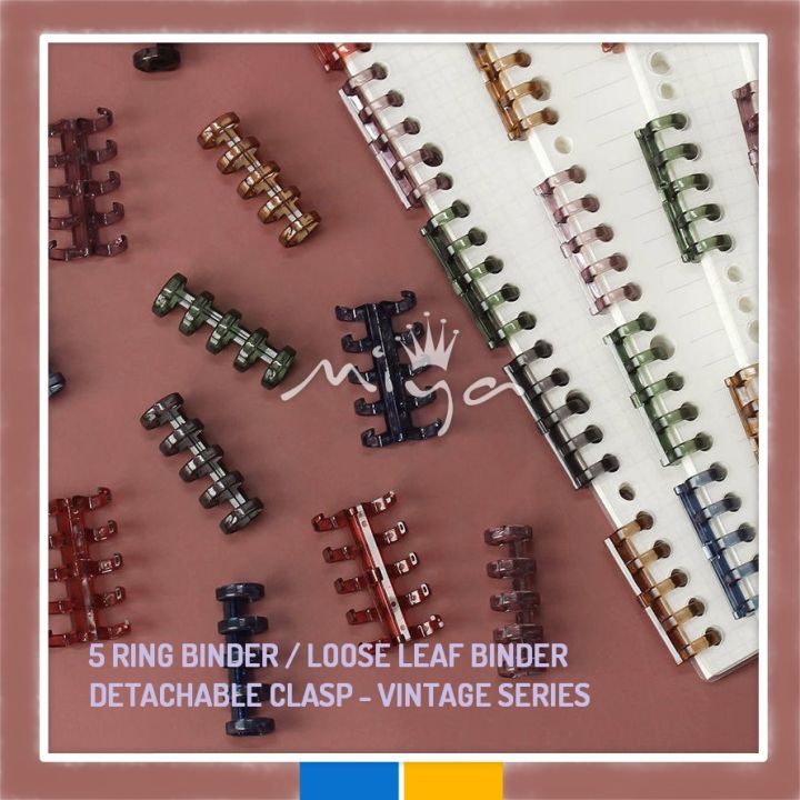 5 RING BINDER / LOOSE LEAF BINDER DETACHABLE CLASP / BINDER CLIP ...