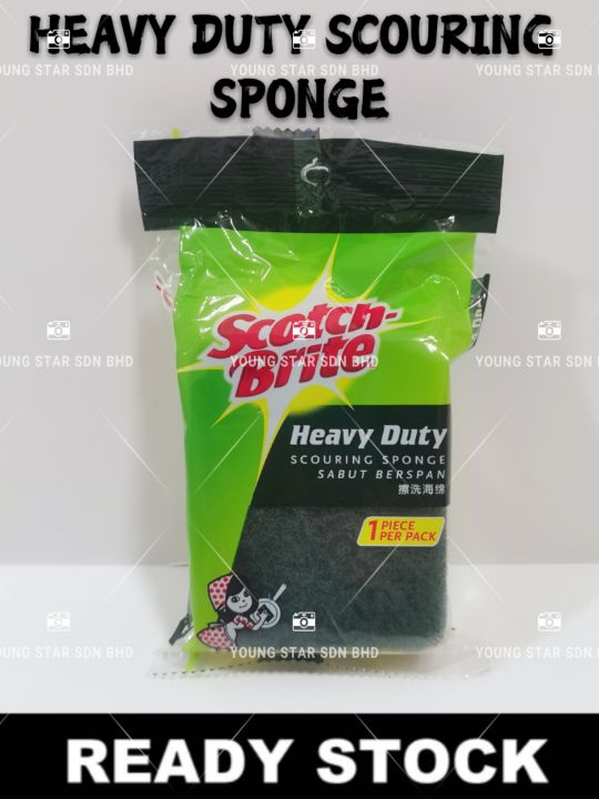 3M SCOTCH-BRITE HEAVY DUTY SCOURING SPONGE 1 PIECE / PACK ( 9557907001766 ) | Lazada